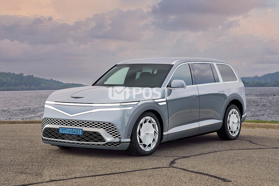 "B필러 진짜 없네?" 제네시스 GV90, 코치 도어 열린 채로 포착